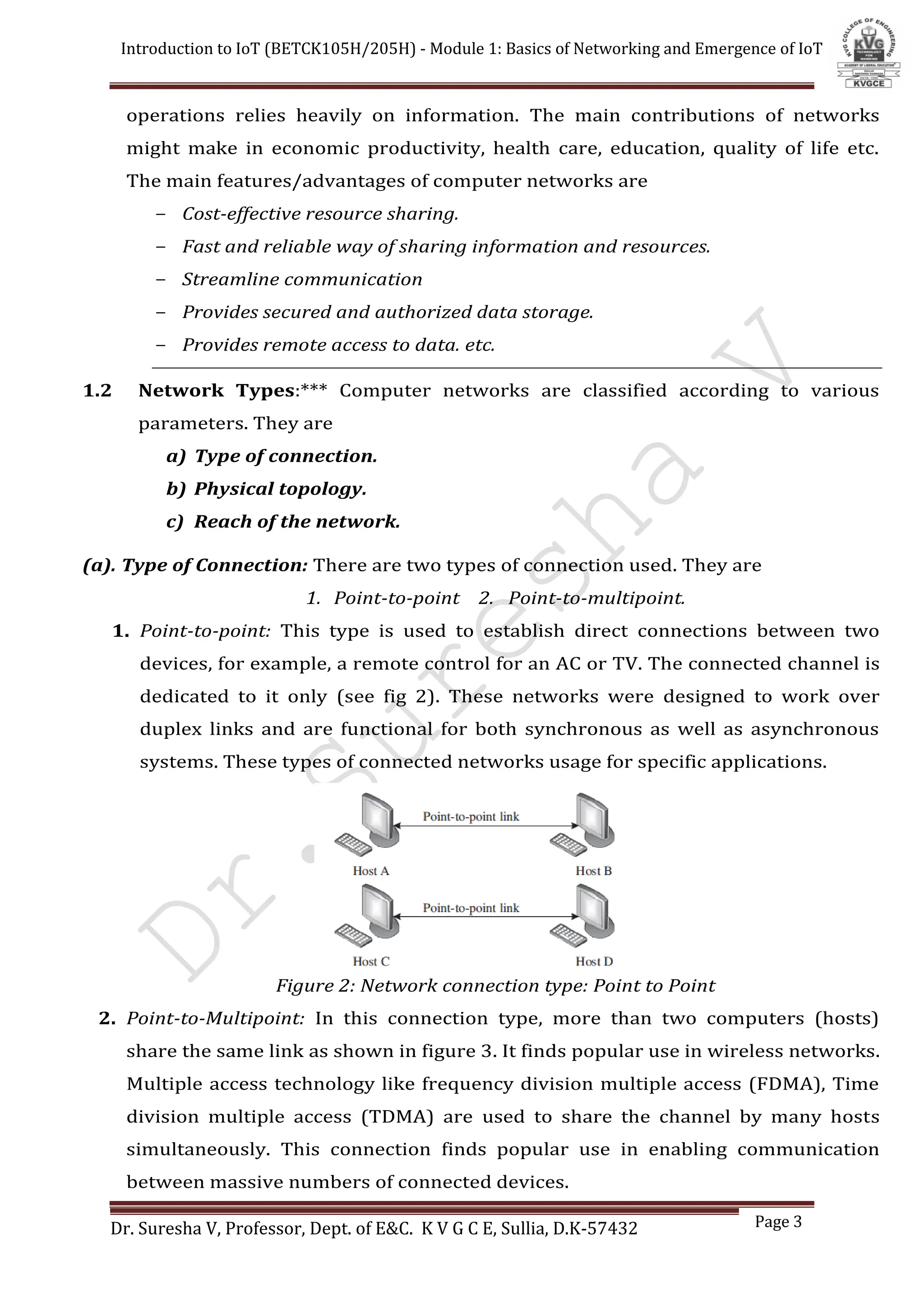 Intro. IoT- Module 1 by Dr.Suresha V, KVGCE | PDF