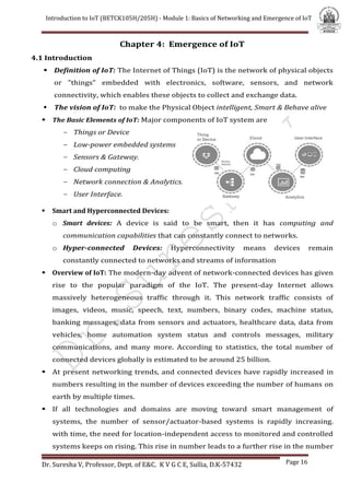 Intro. IoT- Module 1 by Dr.Suresha V, KVGCE | PDF