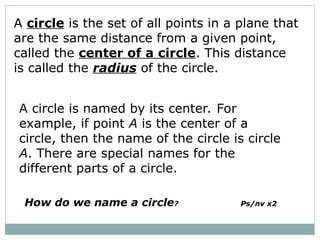 powerpoint presentation for introduction of the circle | PPT