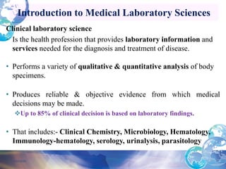 Basic History & structure of Medical Lab | PDF