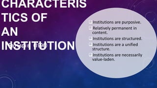 SOCIAL INSTITUTIONS AND FAMILY | PPTX