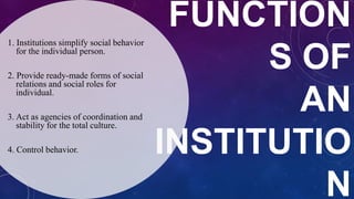 SOCIAL INSTITUTIONS AND FAMILY | PPTX