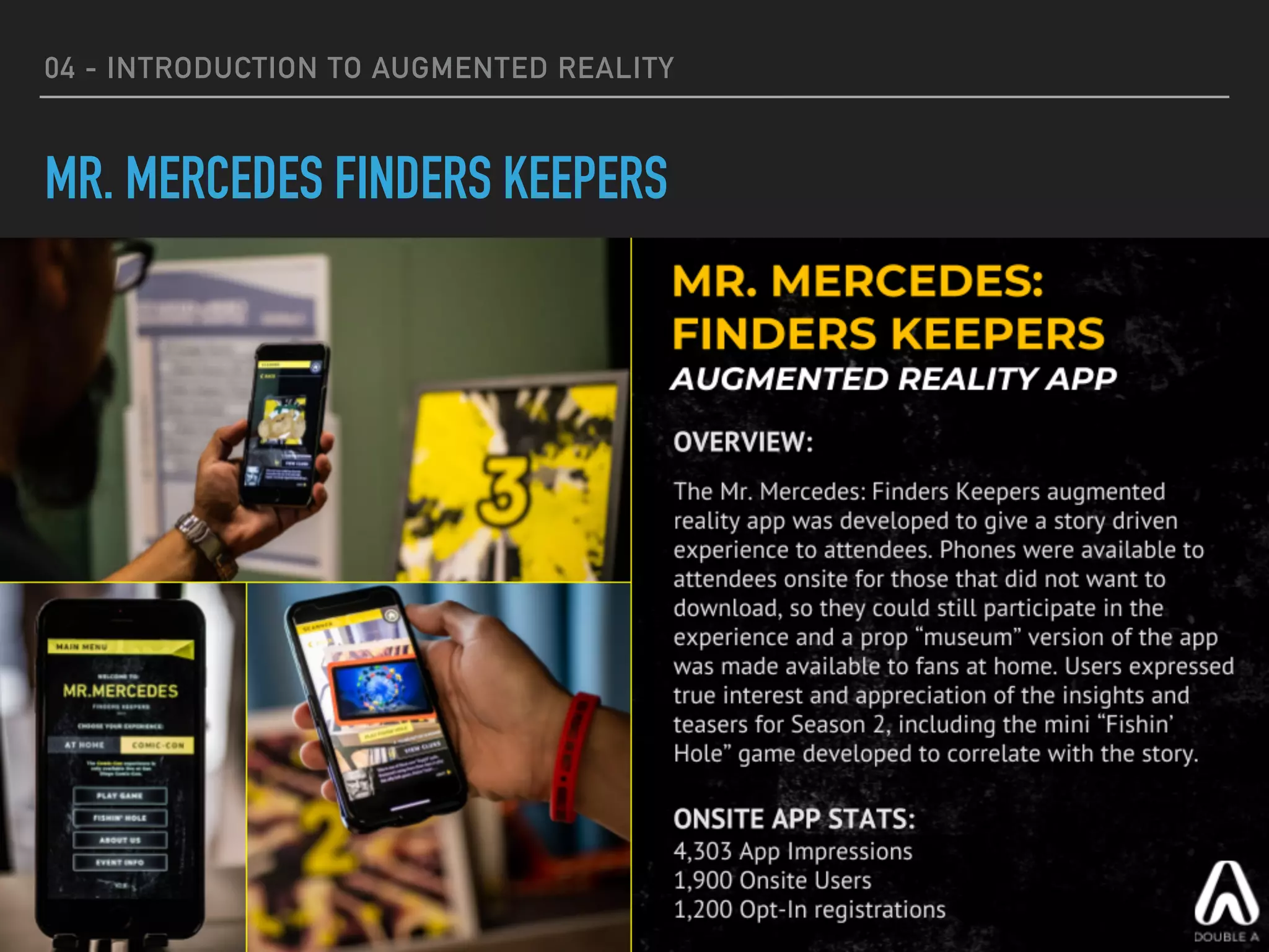 ITD 150: Intro to Augmented Reality | PPT