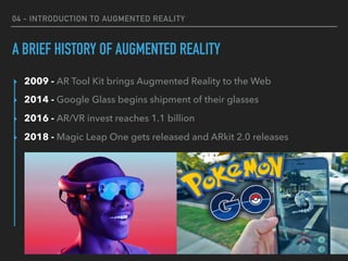 ITD 150: Intro to Augmented Reality | PPT