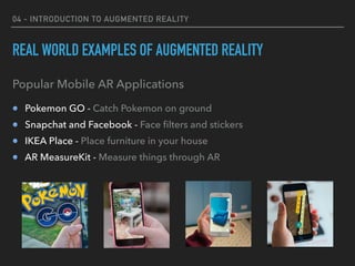 ITD 150: Intro to Augmented Reality | PPT
