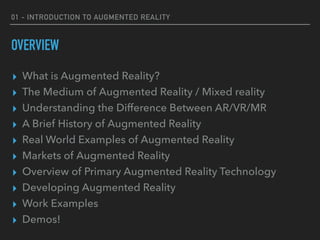 ITD 150: Intro to Augmented Reality | PPT