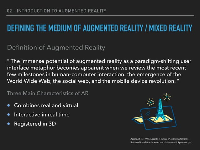 ITD 150: Intro to Augmented Reality | PPT