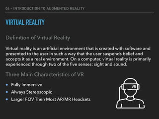 ITD 150: Intro to Augmented Reality | PPT
