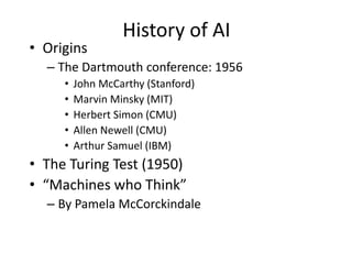 Intro artificial intelligence | PPTX