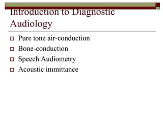 Introduction to Basic Audiology | PPT