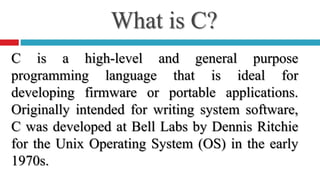 Introduction of C Programming | PPT