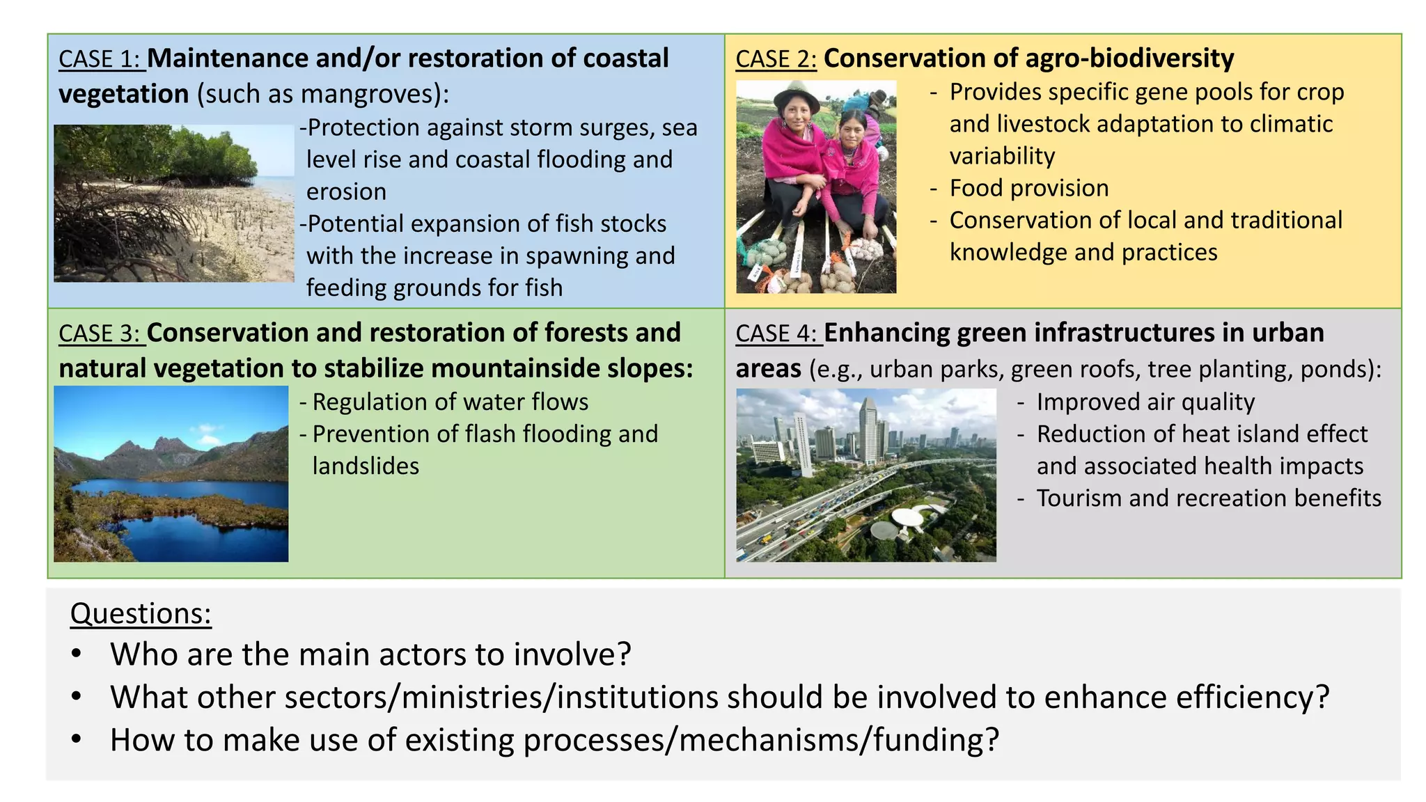 Ecosystem-based approaches to climate change adaptation and disaster risk reduction | PDF