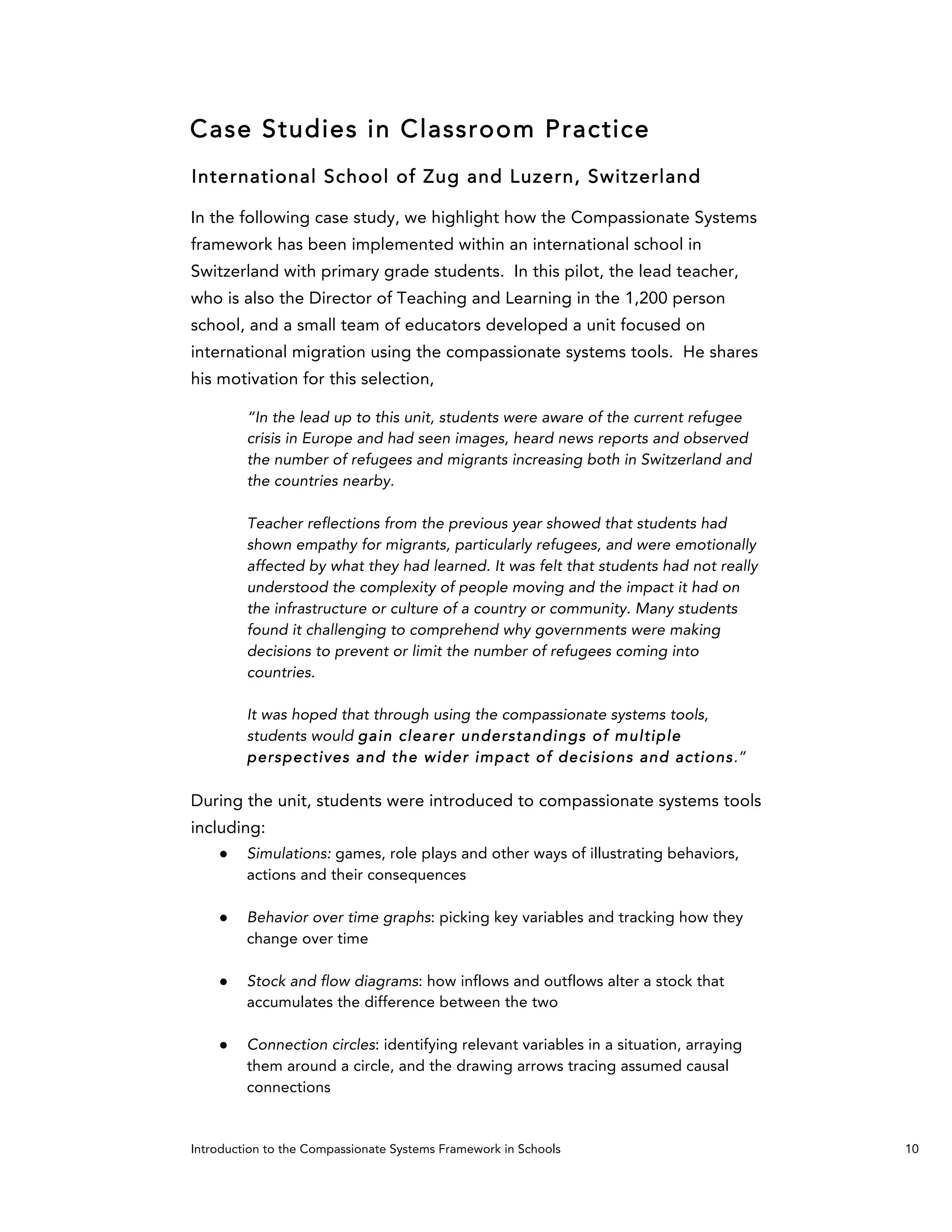 Introduction to the Compassionate Systems Framework in Schools | PDF