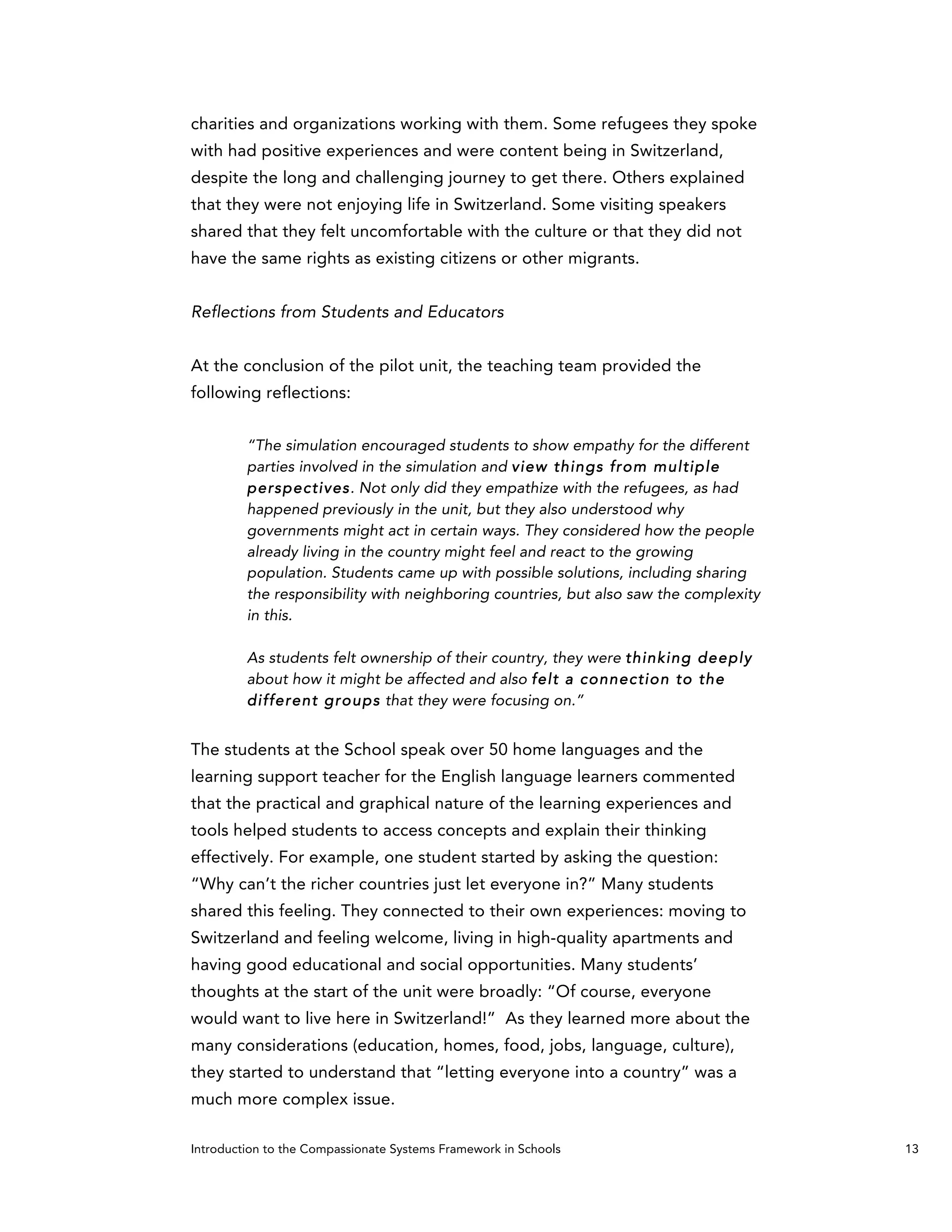 Introduction to the Compassionate Systems Framework in Schools | PDF