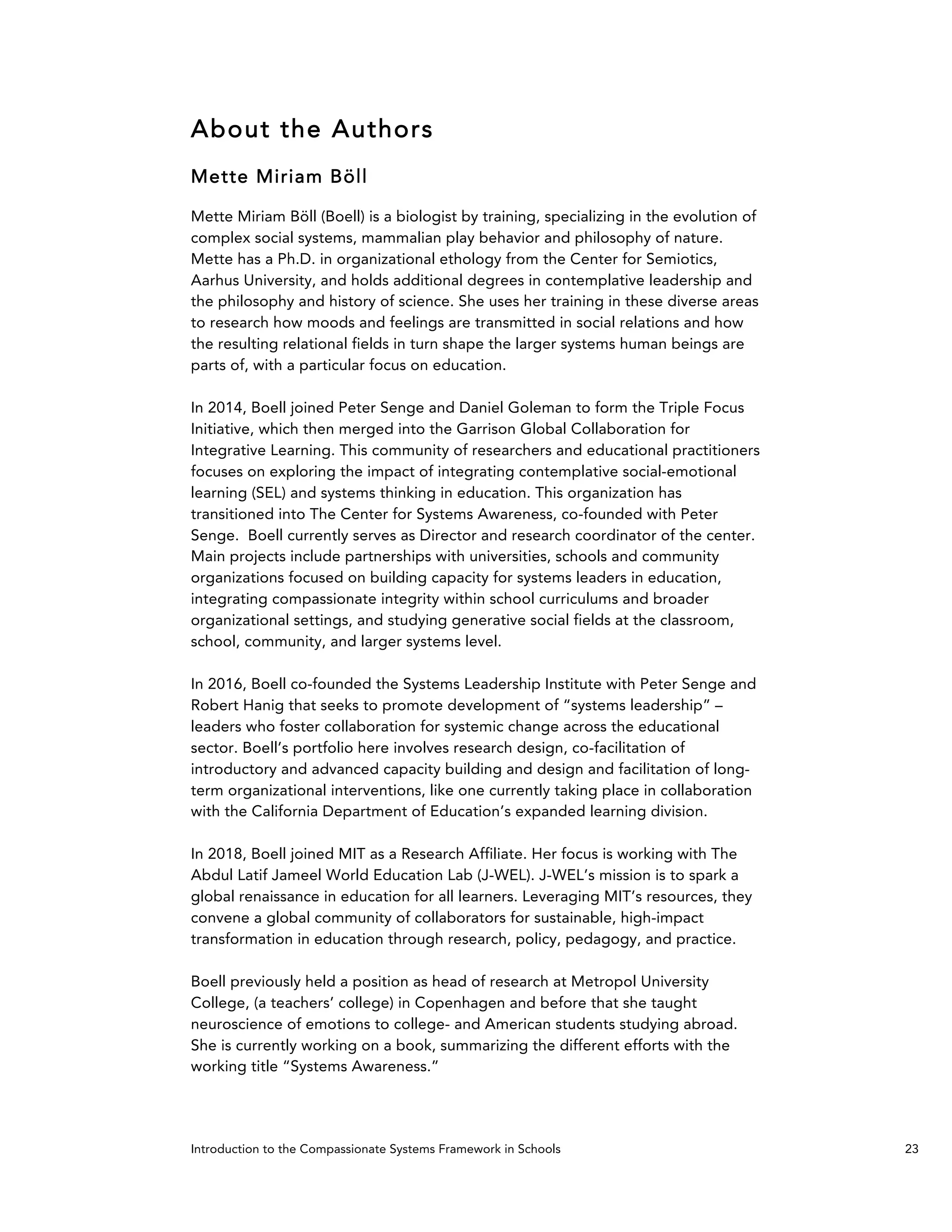 Introduction to the Compassionate Systems Framework in Schools | PDF