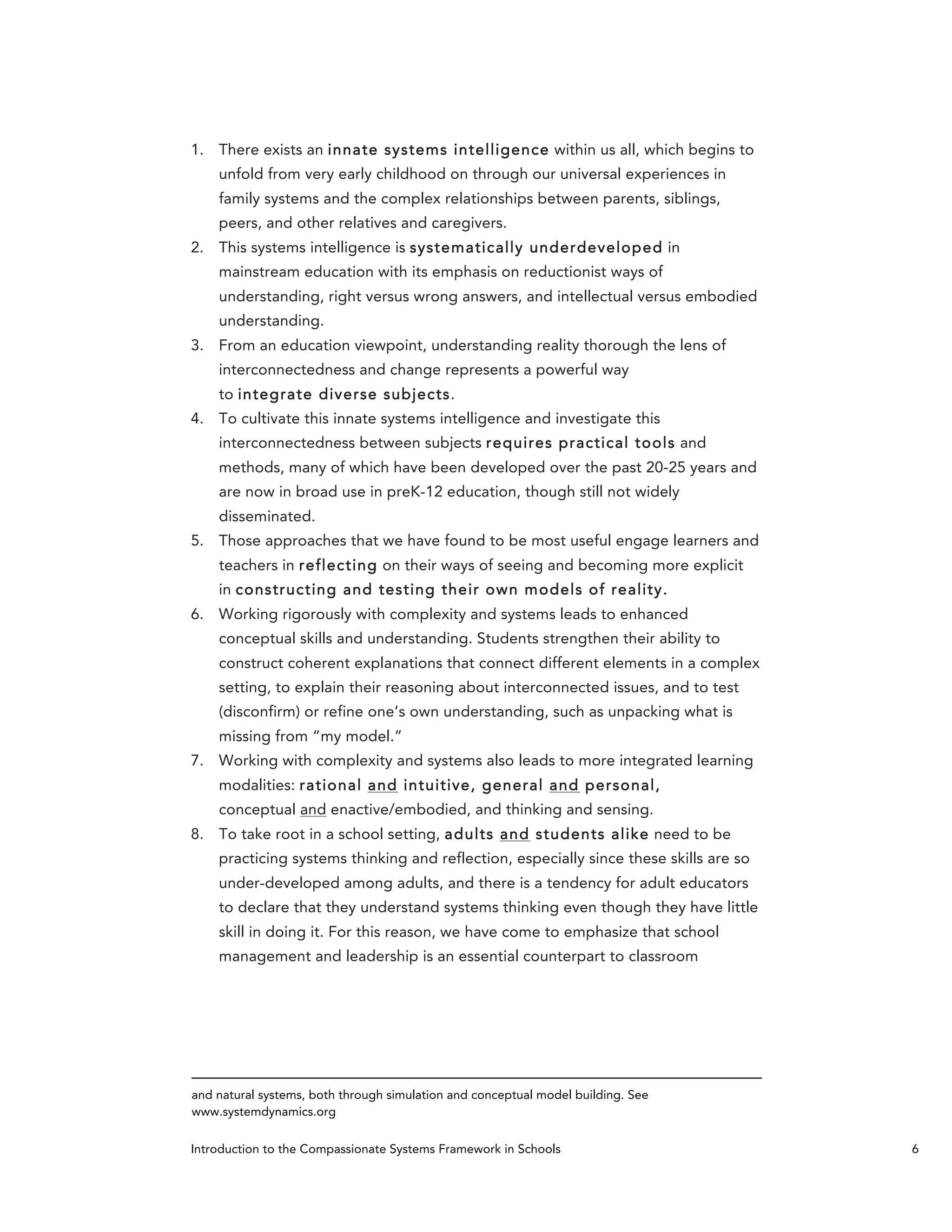 Introduction to the Compassionate Systems Framework in Schools | PDF