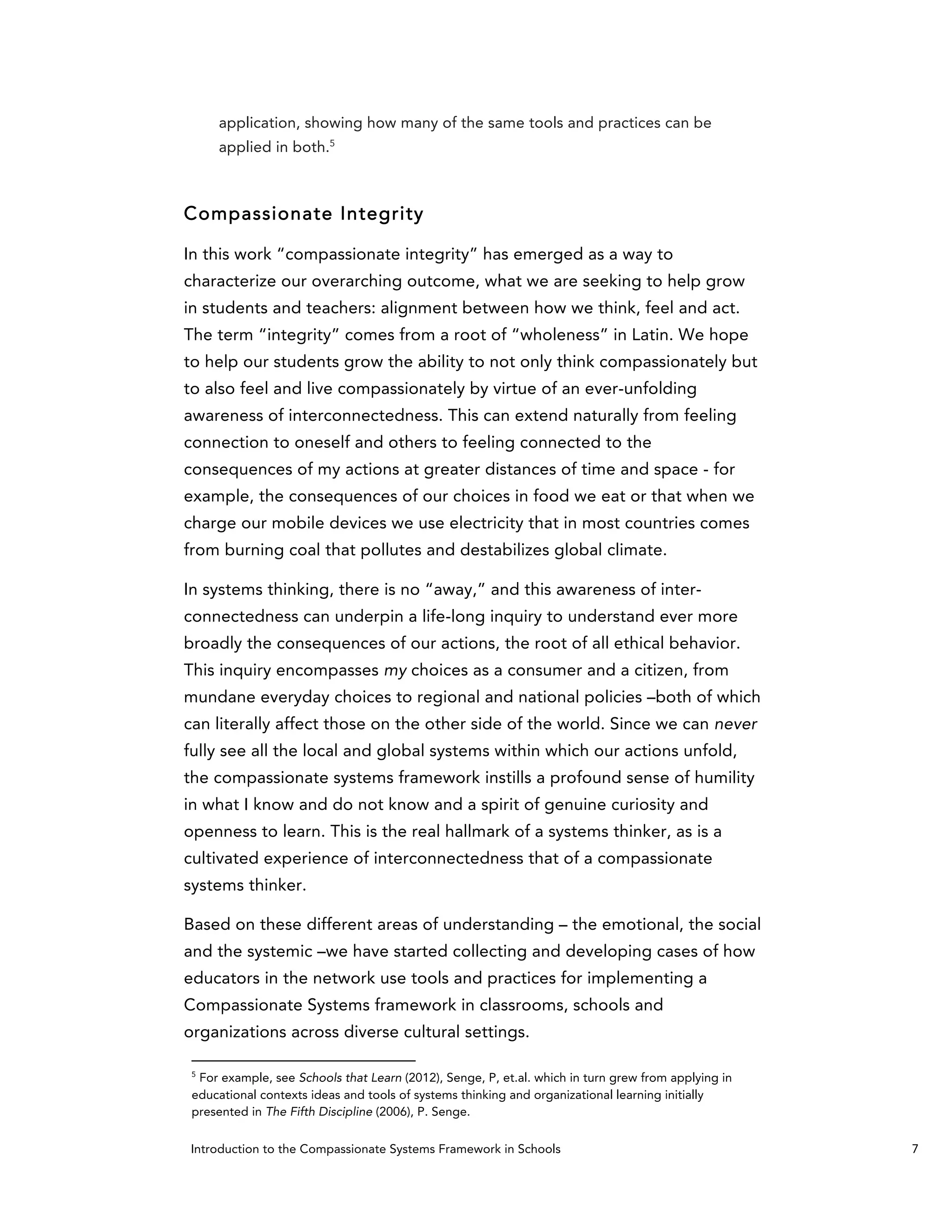 Introduction to the Compassionate Systems Framework in Schools | PDF