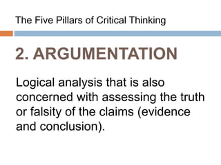 Class Notes - Critical Thinking and The Nature of Knowledge | PPTX