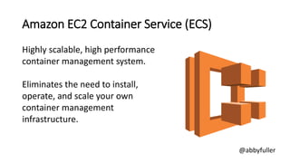 intro elastic container service amazon aws | PDF | Cloud Computing | Internet