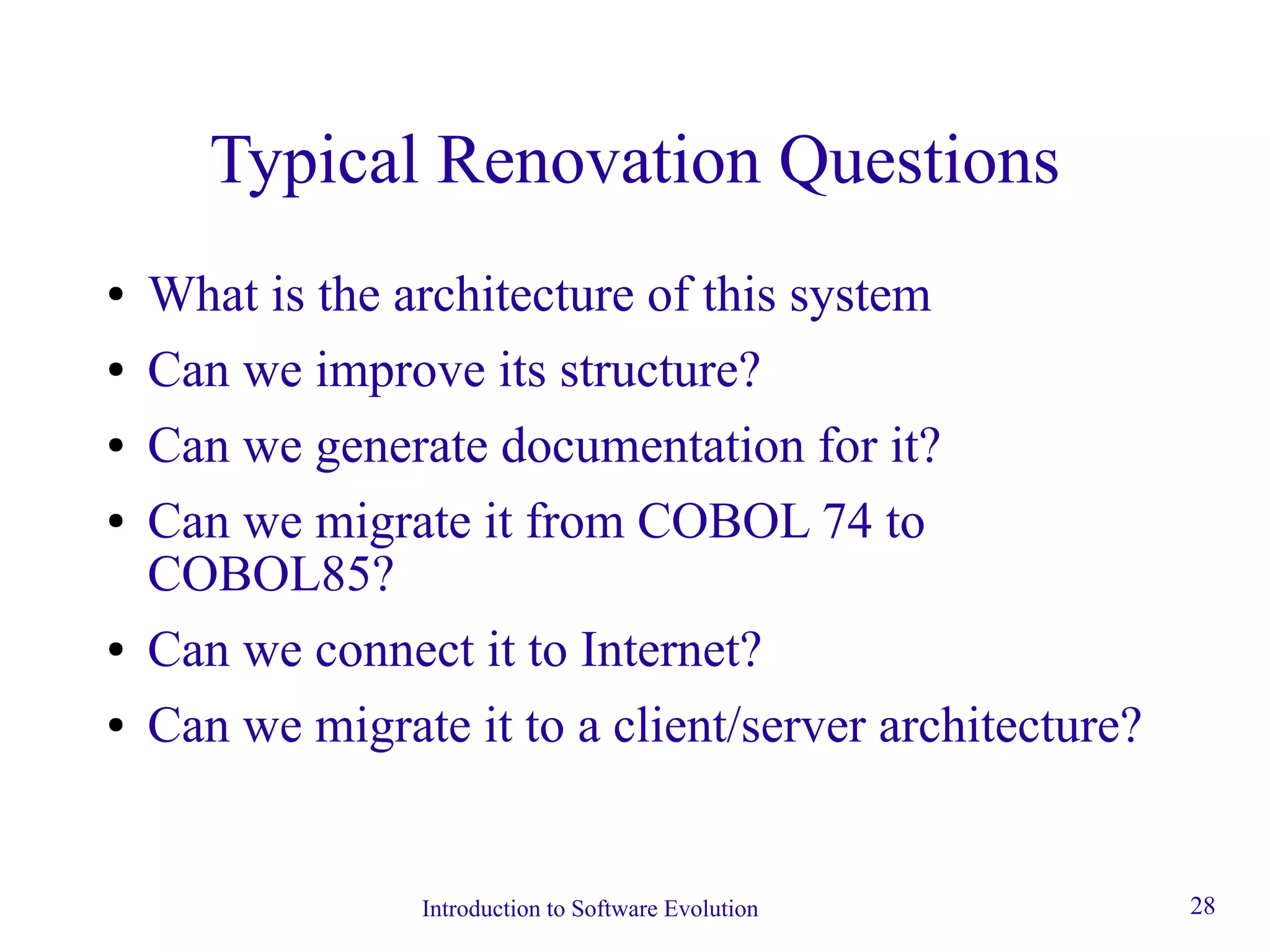 Introduction to Software Evolution: The Software Volcano | PDF