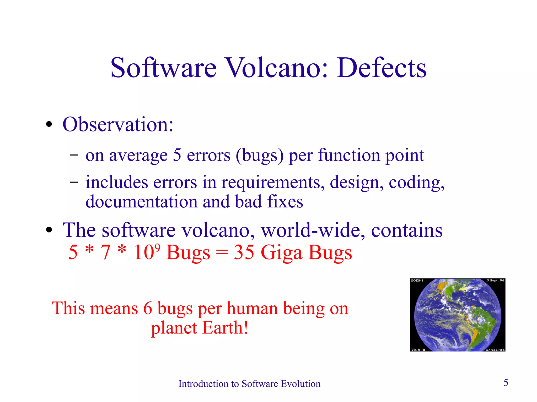 Introduction to Software Evolution: The Software Volcano | PDF