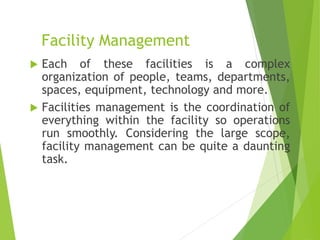 To Introduction for Facilities Management | PPT