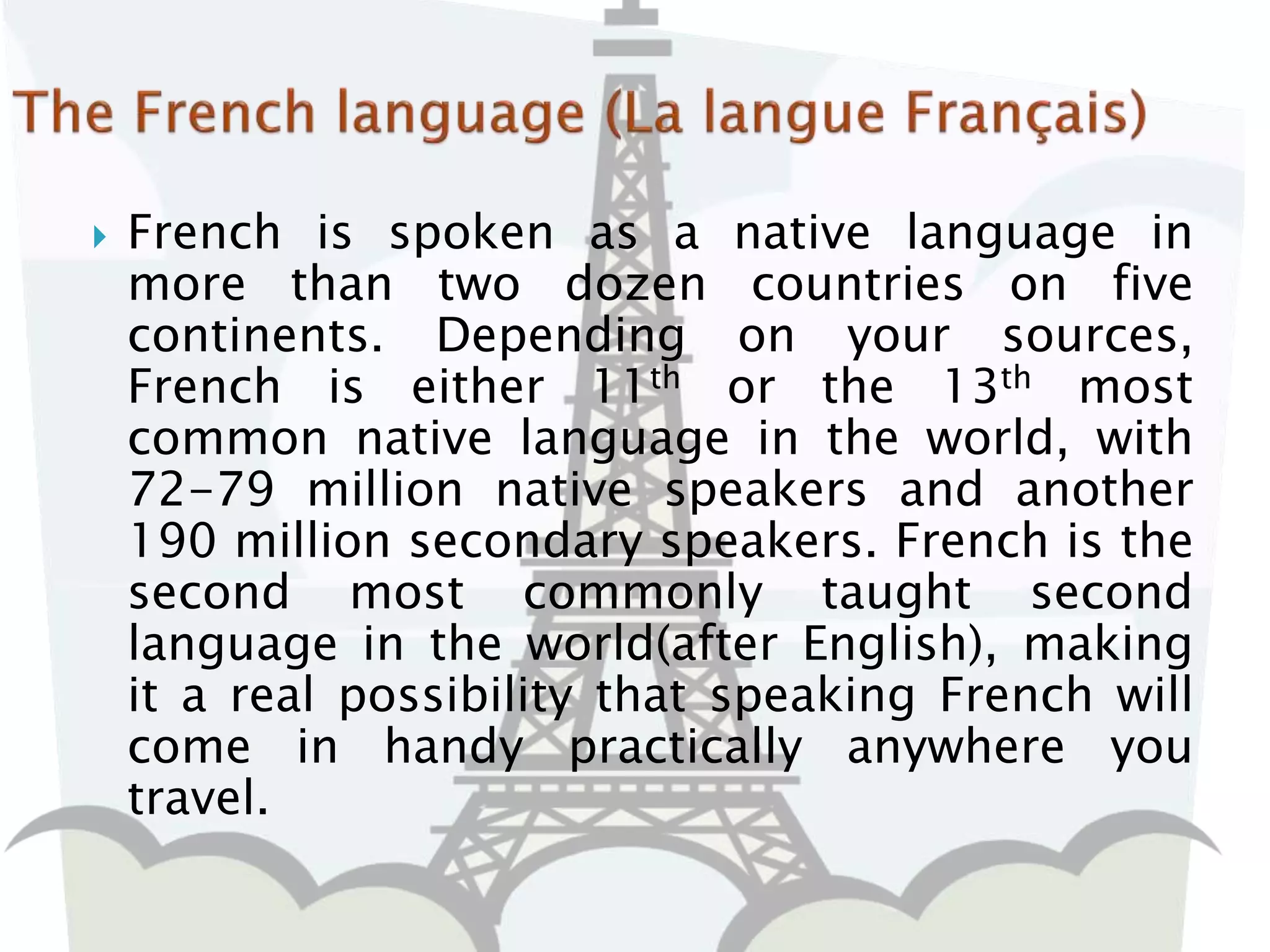 Introduction to French Language | PPTX