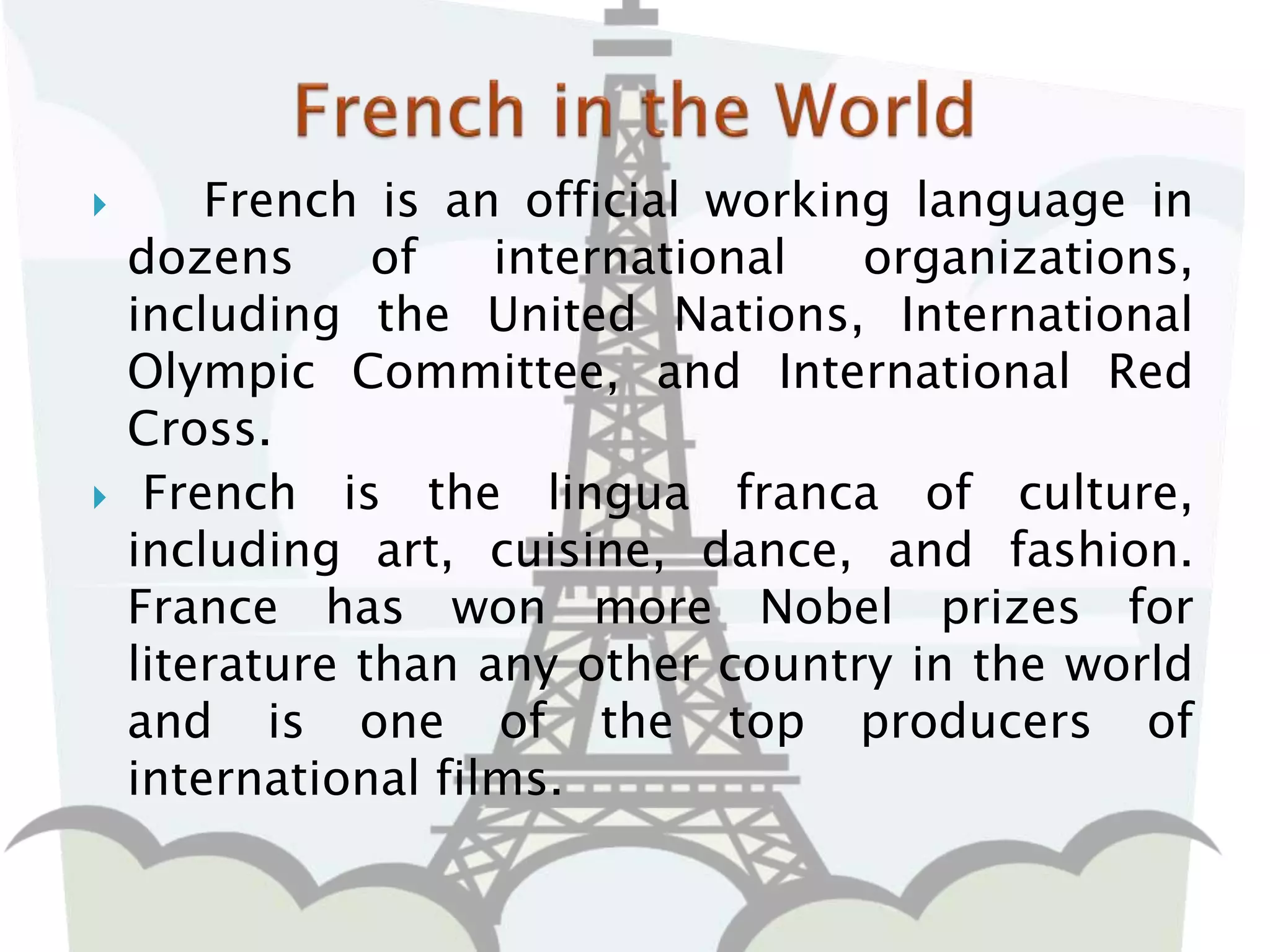 Introduction to French Language | PPTX