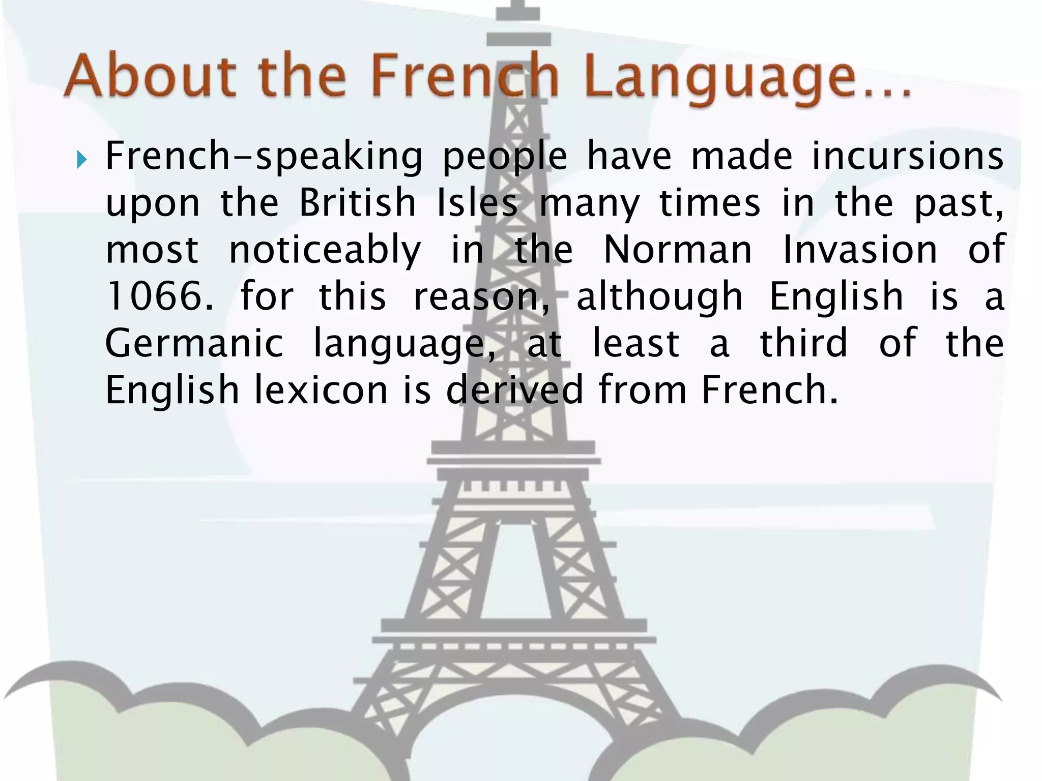 Introduction to French Language | PPTX