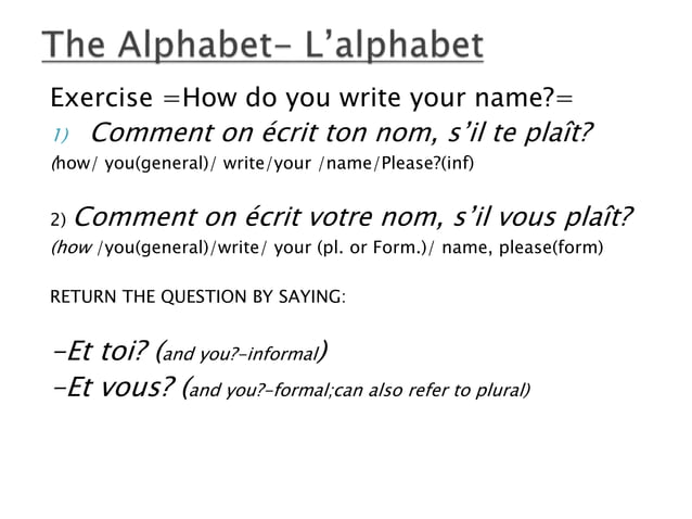 Introduction to French Language | PPTX