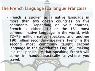 Introduction to French Language | PPTX