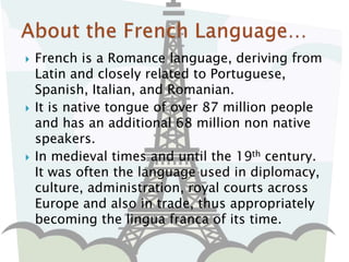 Introduction to French Language | PPTX