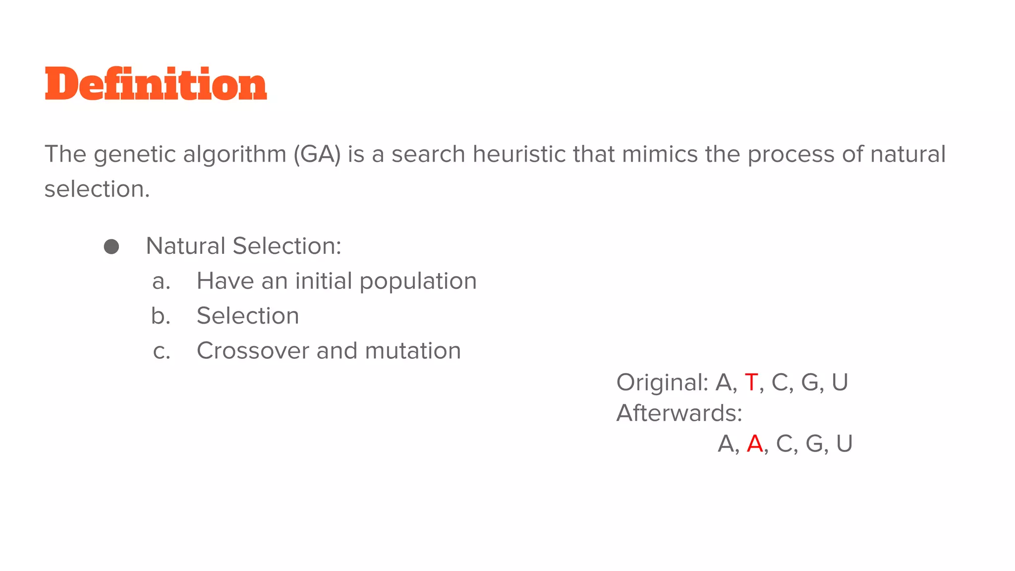 Introduction to the Genetic Algorithm | PDF
