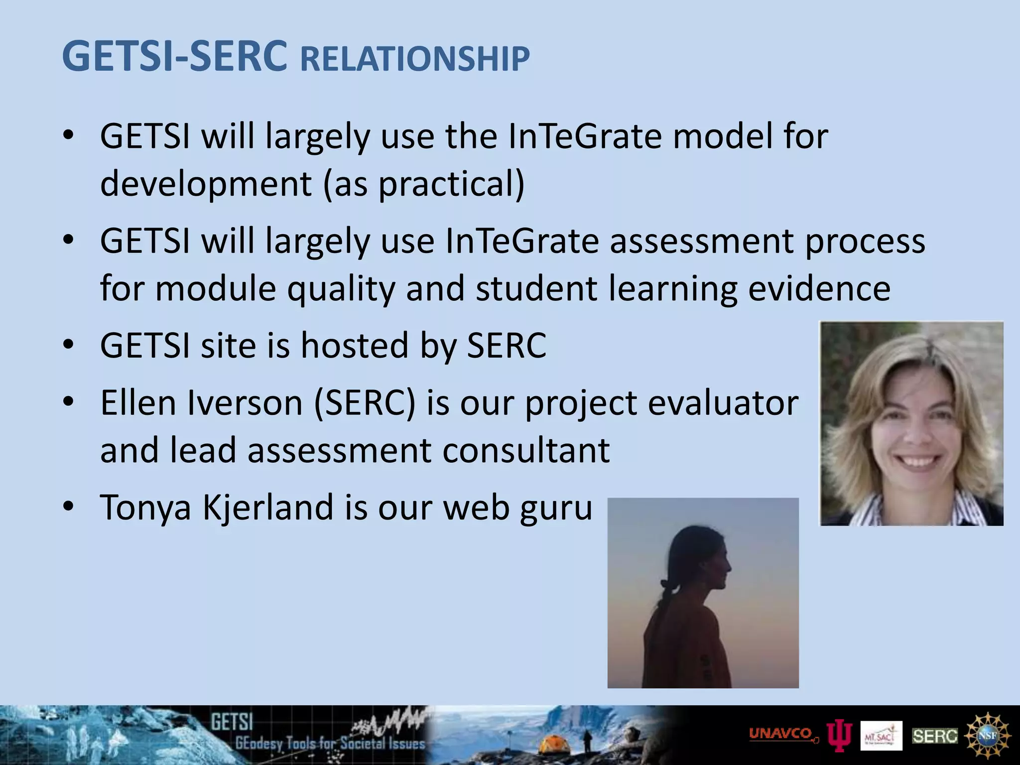Intro to GETSI/InTeGrate Development Model | PPTX