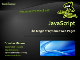 Intro JS Development by Telerik Academy | PPT
