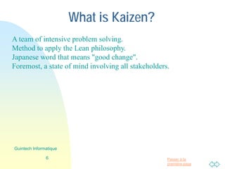 Introduction to Lean and Kaizen | PDF