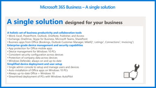 What is Microsoft 365 Business? | PPT