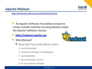 Intro to Apache Mahout | PPTX