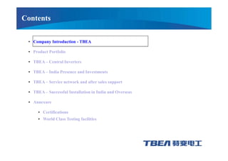TBEA INVERTER-CENTRAL-500KW,630KW,1MW -SOLAR | PPTX