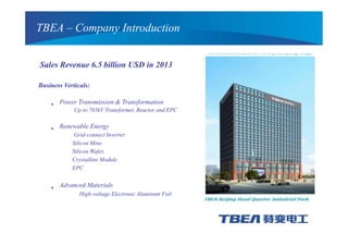 TBEA INVERTER-CENTRAL-500KW,630KW,1MW -SOLAR | PPTX