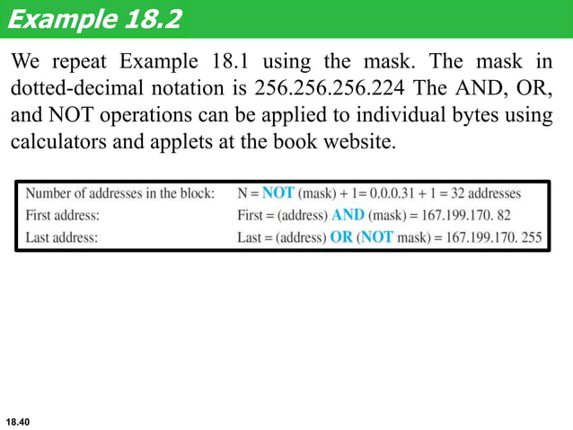 Intro-network layer-chapter-18_forouzan.ppt | Computer Networking | Computing