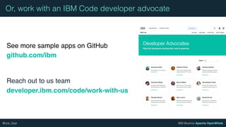 Building Serverless Applications on the Apache OpenWhisk Platform | PPT