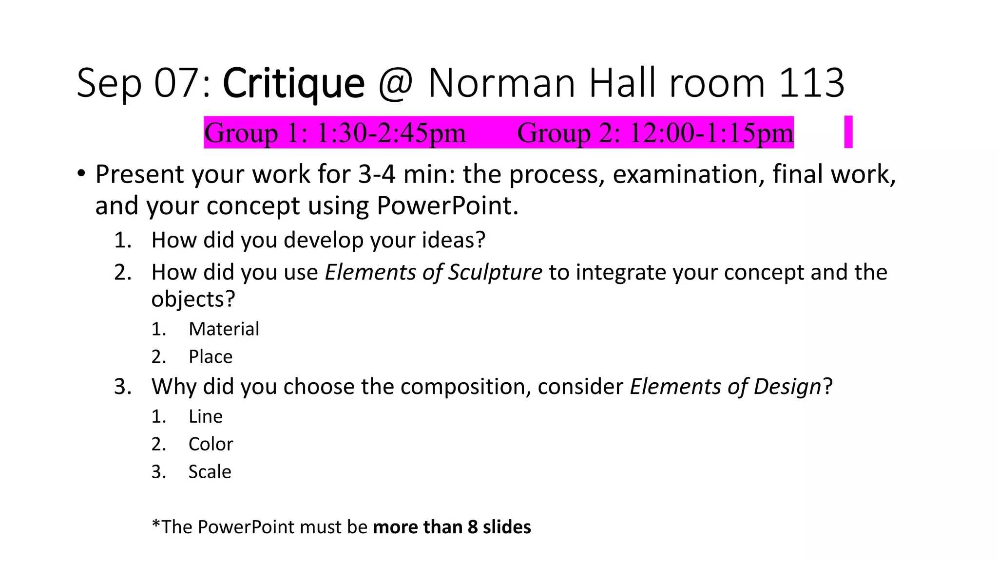 Intro sculpture installation | PPTX