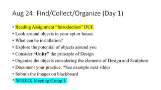 Intro sculpture installation | PPTX