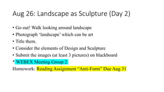 Intro sculpture installation | PPTX