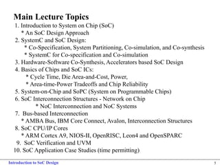 Introduction to System on chip Design - Labs and Project | PDF