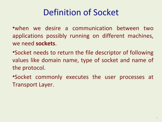 Socket Programming | PPT