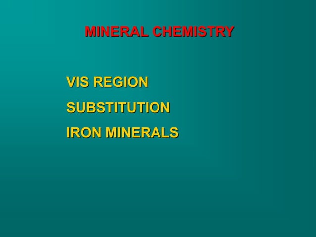 Introduction to reflectance spectroscopy and Spectral geology | PPT ...