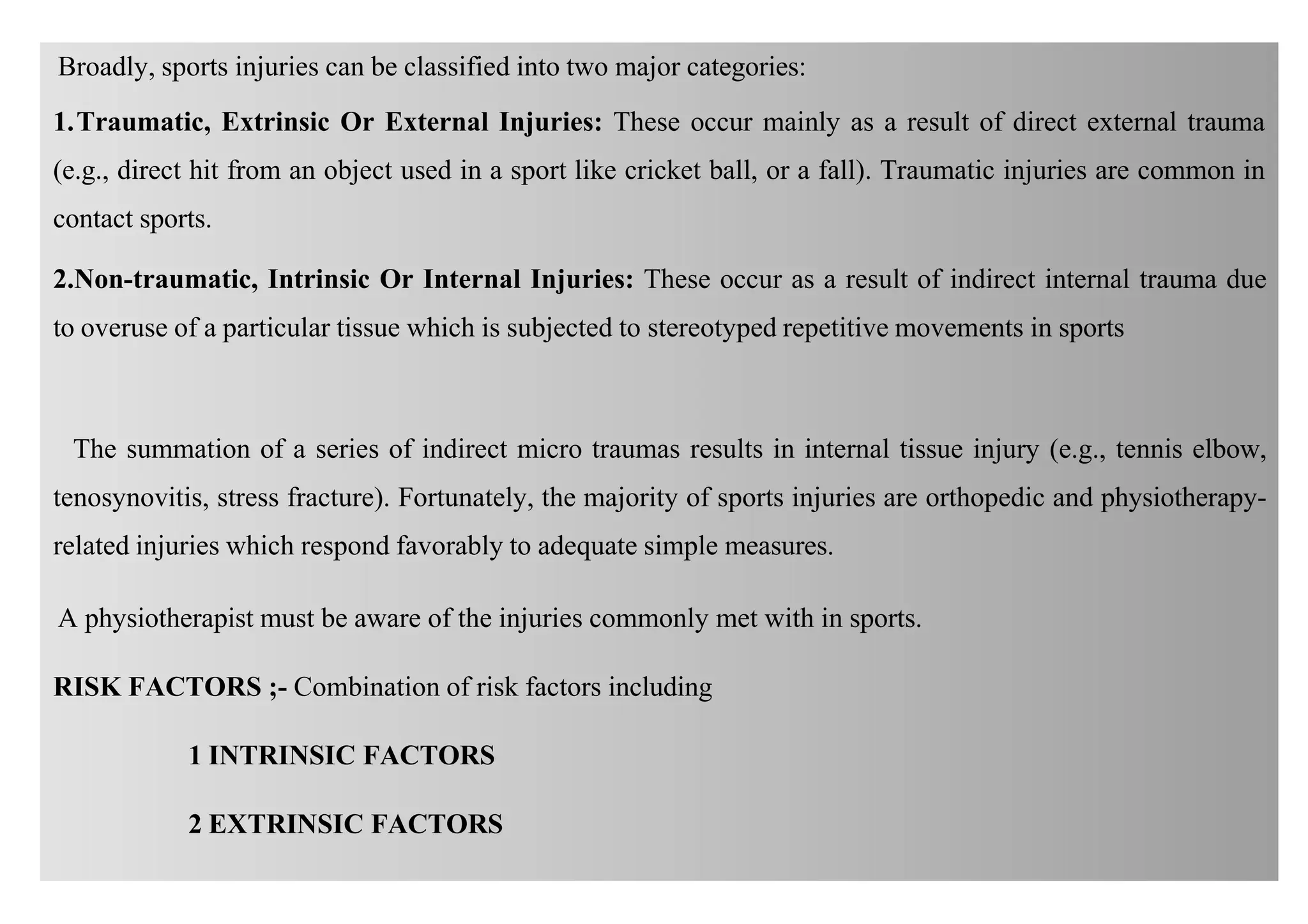 Introduction to Sports Injuries by- Dr. Anjali Rai | PPTX