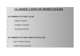 Introduction to Sports Injuries by- Dr. Anjali Rai | PPTX